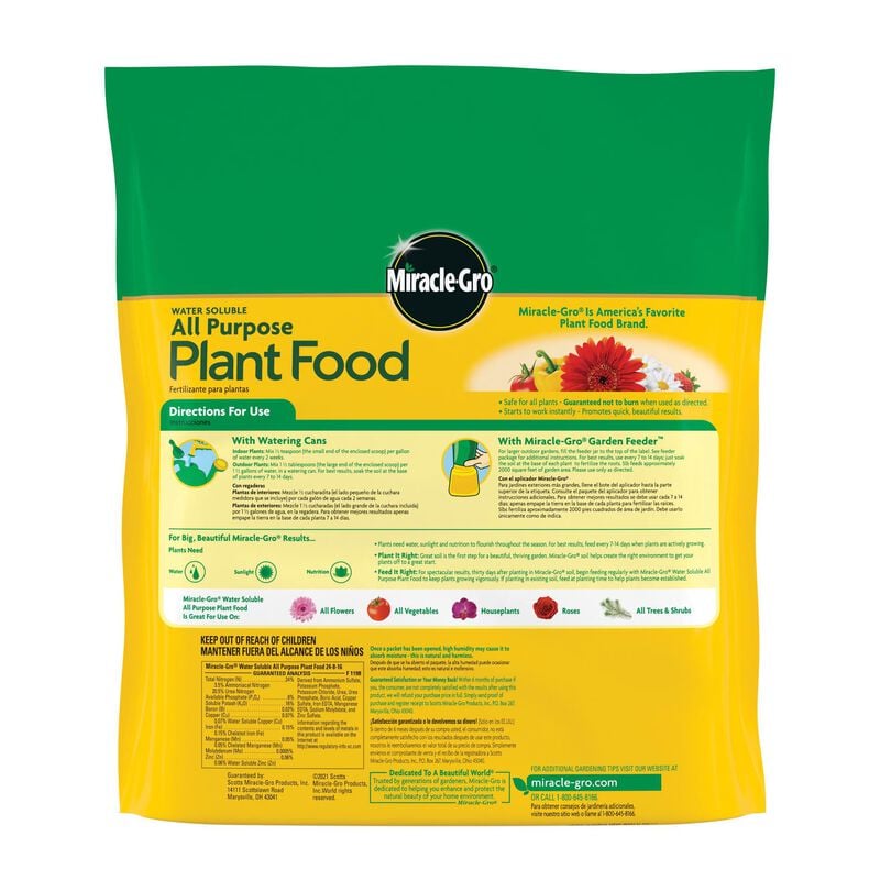 Miracle-Gro® Water Soluble All Purpose Plant Food - Serving 5 Locations ...
