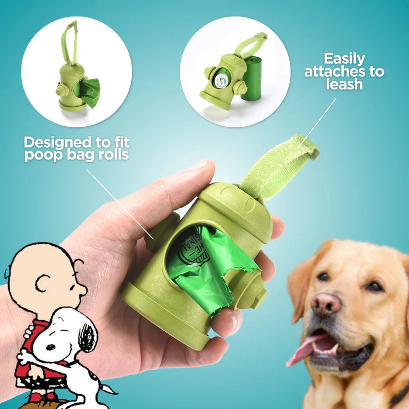 The Original Poop Bags Hydrant Dispenser + Leash Roll Poop Bags ...