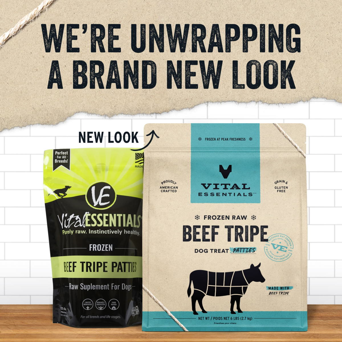 Vital Essentials Frozen Raw Beef Tripe Dog Treat Patties - Serving 5 ...