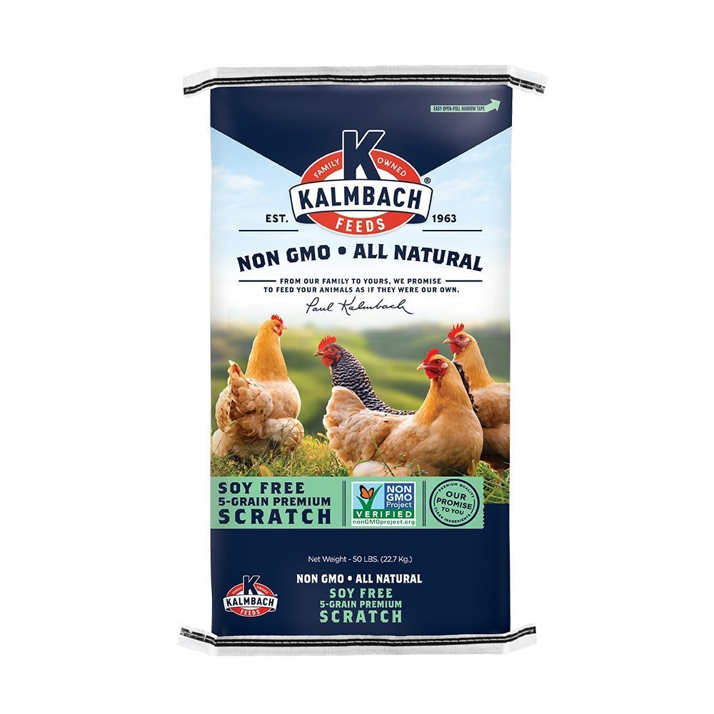 Kalmbach Feeds Soy-Free 5-Grain Premium Scratch (Non-GMO) - Serving 5 ...
