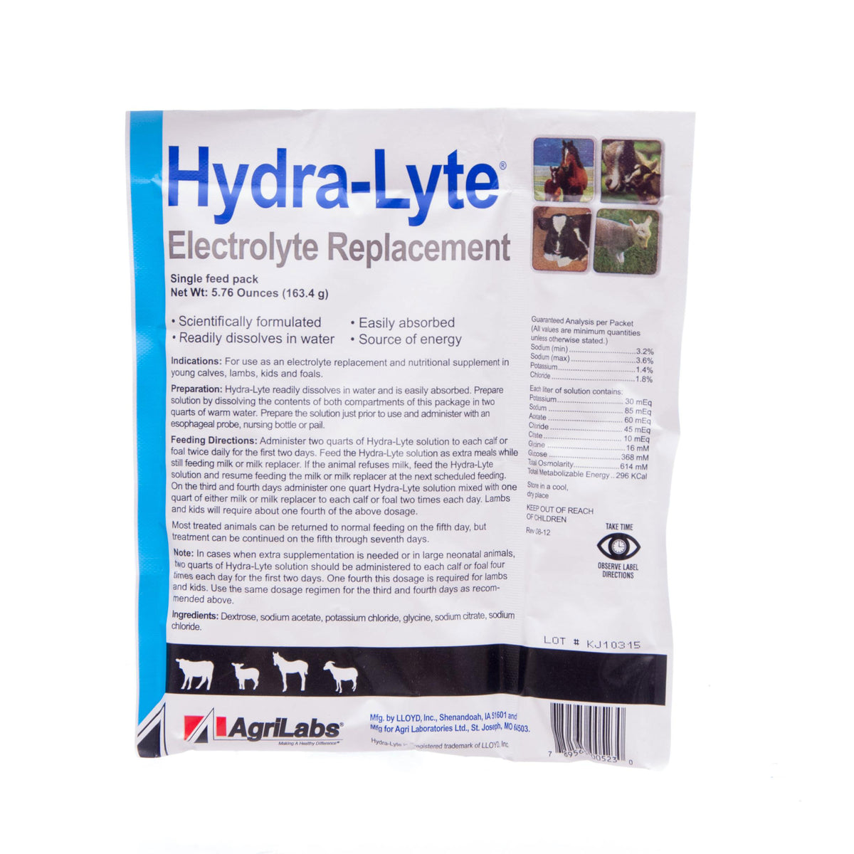 Agrilabs Hydra Lyte Electrolyte Energy Electrolyte Calves Lambs Foals ...