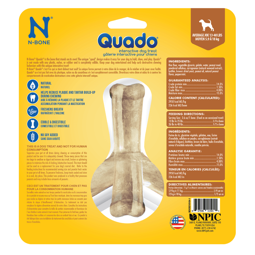 N-Bone® Quado® Interactive Bone Peanut Flavor - Serving 5 Locations in ...
