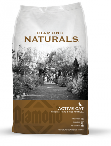 Diamond Naturals Active Cat Chicken Meal & Rice Formula Dry Cat Food ...