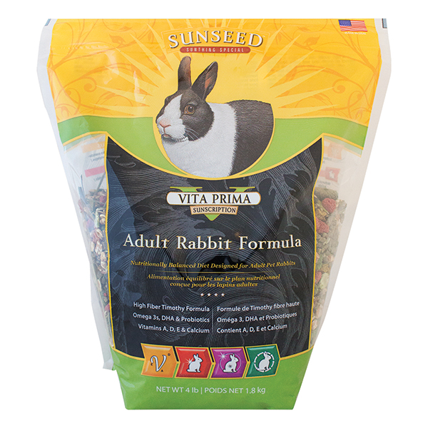 SUN SEED VITA PRIMA ADULT RABBIT FORMULA (4 lbs) - Serving 5 Locations ...