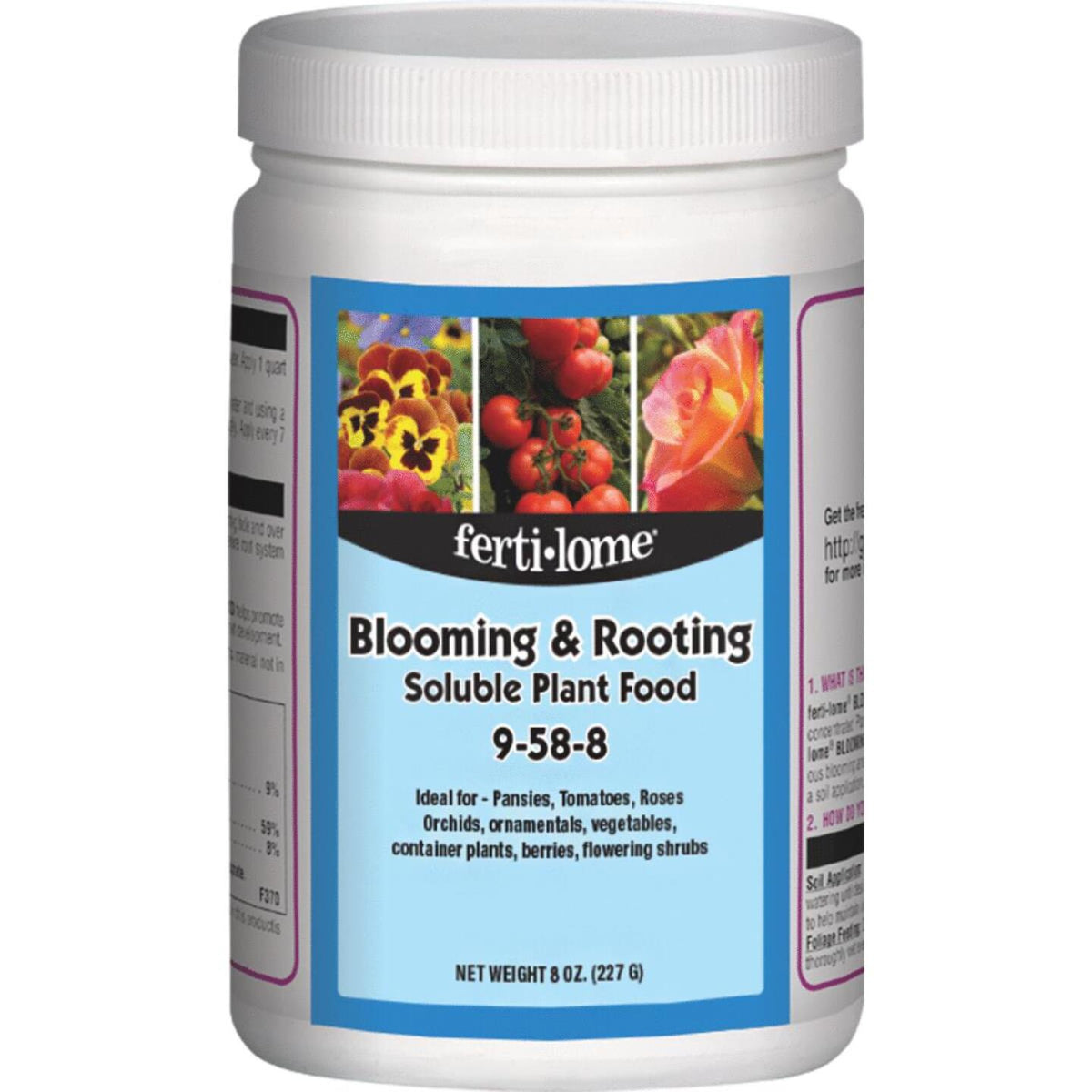 Ferti-lome 8 Oz. 9-58-8 Bloom & Root Soluble Dry Plant Food - Serving 5 ...