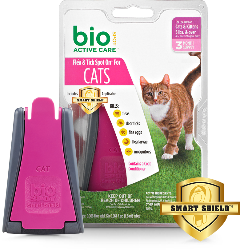 Bio Spot Active Care Flea & Tick Spot On® for Cats (3 Month Supply ...